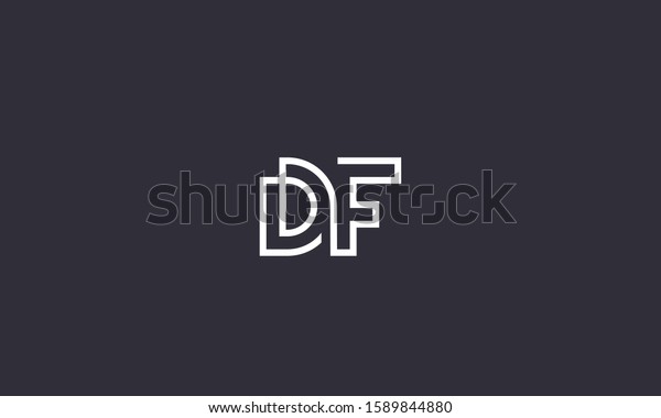 Alphabet Letters Monogram Icon Logo Dffdf: vector de stock (libre de ...