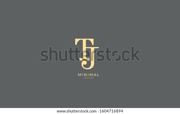 Alphabet Letters Monogram Icon Logo Tj Stock Vector (Royalty Free ...