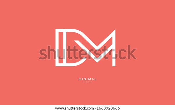 Alphabet Letters Monogram Icon Logo Dm Stock Vector (Royalty Free ...