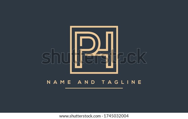 Alphabet Letters Monogram Icon Logo Ph Stock Vector (Royalty Free ...