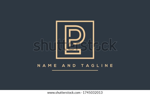 Alphabet Letters Monogram Icon Logo Pl Stock Vector (Royalty Free ...