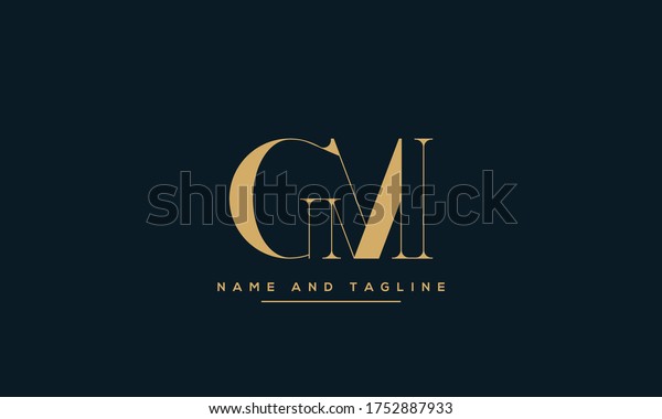 Alphabet Letters Monogram Icon Logo Gm Stock Vector (Royalty Free ...