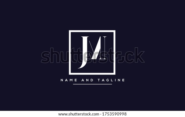 Alphabet Letters Monogram Icon Logo Jm Stock Vector (Royalty Free ...