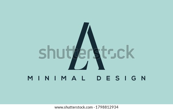 Alphabet Letters Monogram Icon Logo Al Stock Vector (Royalty Free ...