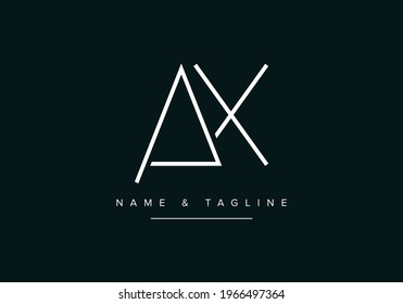Alphabet Letters Monogram Logo Ax Xa Stock Vector (Royalty Free ...