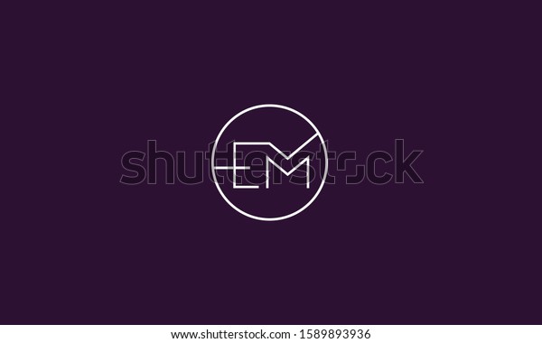 Alphabet Letters Monogram Logo Emmee M Stock Vector (Royalty Free ...