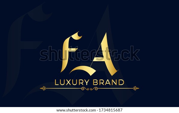 Alphabet Letters Monogram Logo Icon Fafaa 库存矢量图（免版税）1734815687 ...
