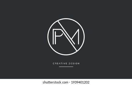 Alphabet Letters Pm Mp Abstract Icon Stock Vector (Royalty Free ...