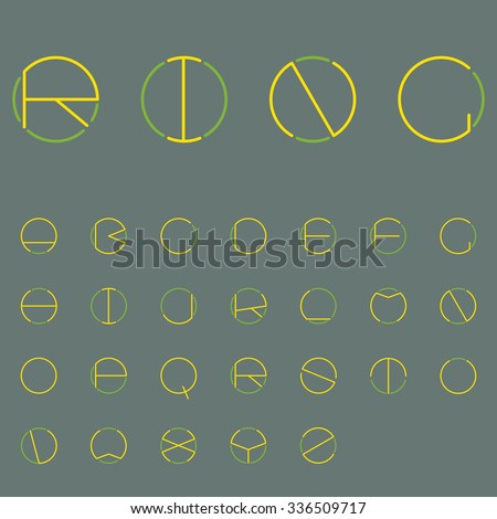 Alphabet Letters Ring Font Logo Symbol Stock Vector (Royalty Free ...