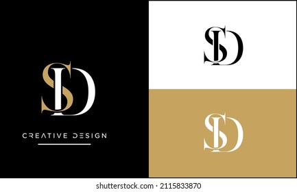 Alphabet Letters Sd Ds Abstract Icon Stock Vector (Royalty Free ...