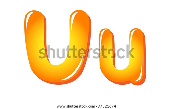 Alphabet Letters Sun Colors U Stock Vector (Royalty Free) 97521674