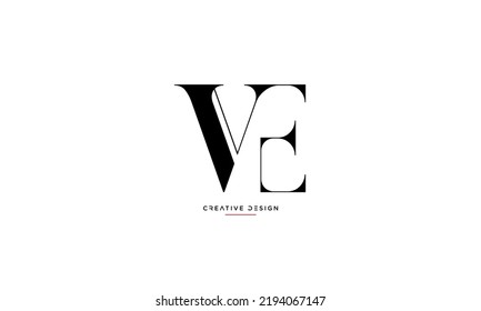Alphabet Letters Ve Ev Logo Design Stock Vector (Royalty Free ...