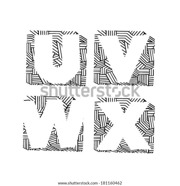 Alphabet Letters Vector Illustration Stock Vector (Royalty Free ...