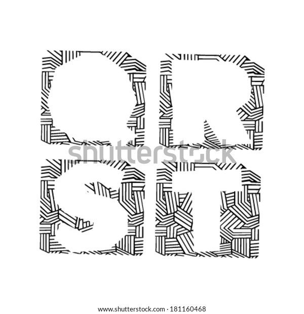 Alphabet Letters Vector Illustration Stock Vector (Royalty Free ...