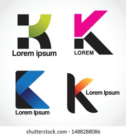 Alphabet Logo Design Template Isolated On Stock Vector (Royalty Free ...