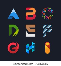 Alphabet Logo Set 2 Stock Vector (Royalty Free) 750873190