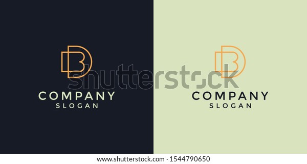 Alphabet Logo That Combines 2 Letters Stock Vector (Royalty Free ...