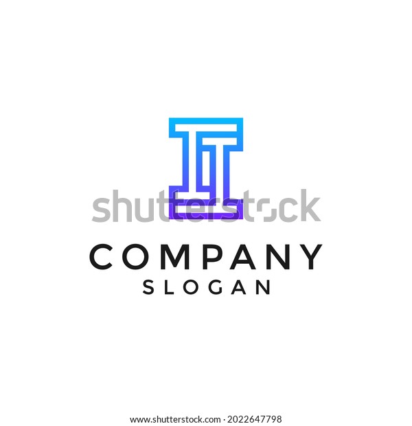 Alphabet Logo That Combines 2 Letters Stock Vector (Royalty Free ...