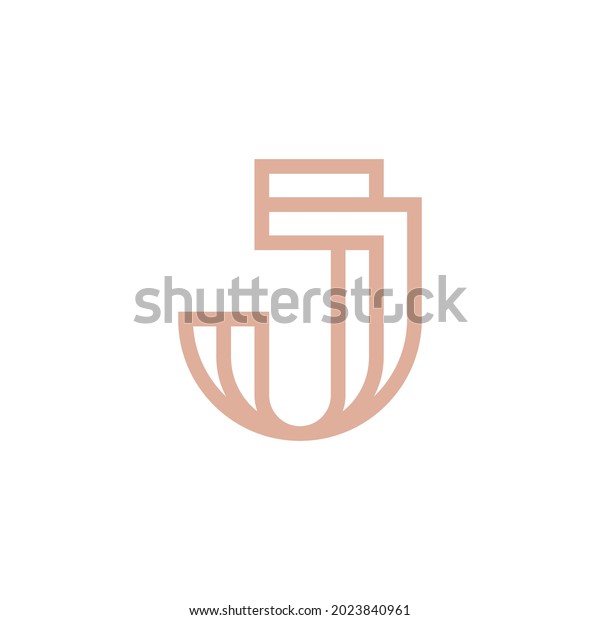 Alphabet Logo That Combines 2 Letters Stock Vector (Royalty Free ...