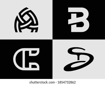 Alphabet Logos Abcd Vector Ai10 Stock Vector (Royalty Free) 1854732862 ...