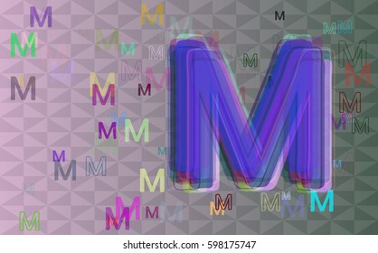 Alphabet M Background Template Stock Vector (Royalty Free) 598175747 ...