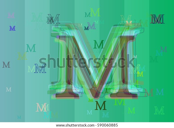 Alphabet M Design Background Stock Vector (Royalty Free) 590060885