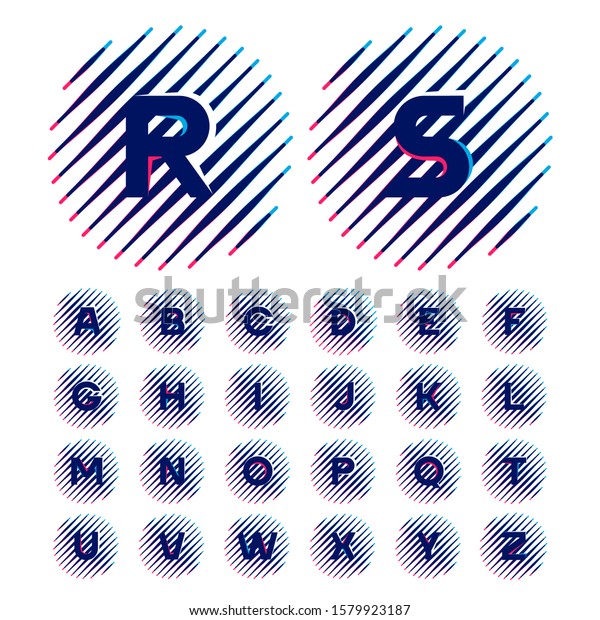 Alphabet Made Letters On Sloping Fast Stock Vector (Royalty Free ...