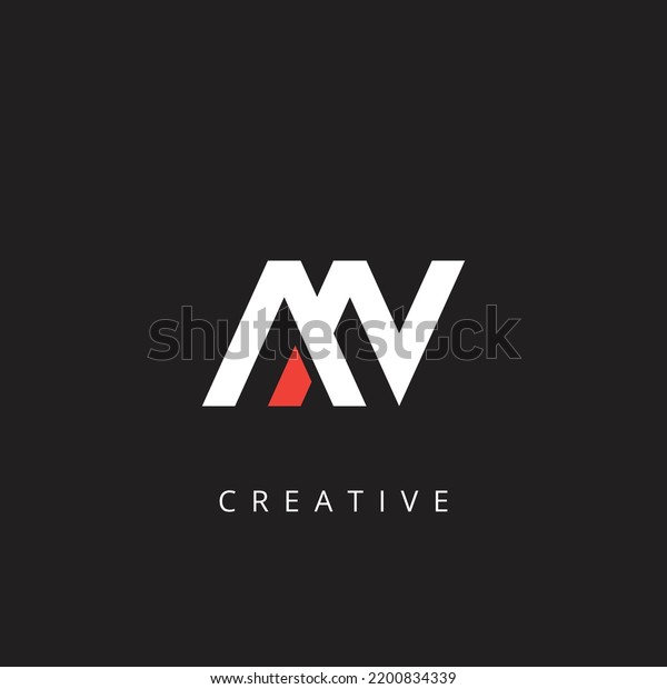 Alphabet Mn Letter Logo Design Template Stock Vector (Royalty Free ...