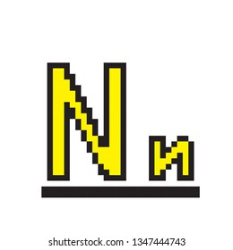 Alphabet N Pixel Art Stock Vector (Royalty Free) 1347444743 | Shutterstock