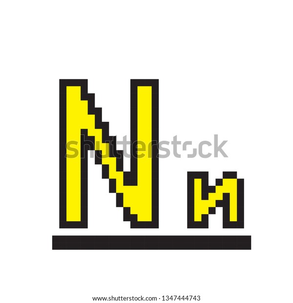 Alphabet N Pixel Art Stock Vector (Royalty Free) 1347444743 | Shutterstock