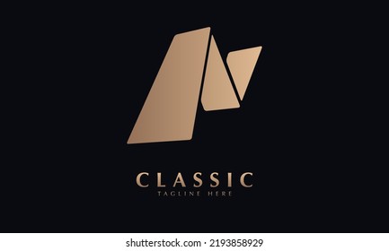 Alphabet N Text Design Vector Logo Stock Vector (Royalty Free ...