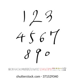 Alphabet Number Handwriting Vector Stock Vector (Royalty Free ...