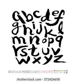Alphabet Number Handwriting Vector Stock Vector (Royalty Free ...