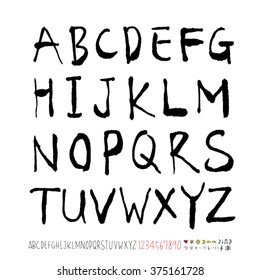 Alphabet Number Handwriting Vector Stock Vector (Royalty Free) 375161788