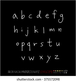 Alphabet Number Handwriting Vector Stock Vector (Royalty Free ...
