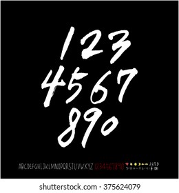 Alphabet Number Handwriting Vector Stock Vector (Royalty Free) 606217799