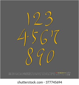 Alphabet Number Handwriting Vector Stock Vector (Royalty Free ...