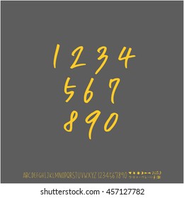 Alphabet Number Handwriting Vector Stock Vector (Royalty Free ...