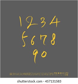 Alphabet Number Handwriting Vector Stock Vector (Royalty Free ...
