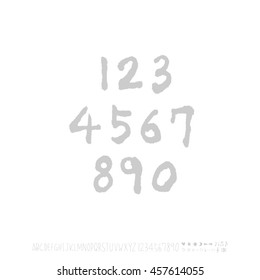Alphabet Number Handwriting Vector Stock Vector (Royalty Free) 457620457