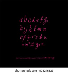 Alphabet Number Handwriting Vector Stock Vector (Royalty Free) 606623078