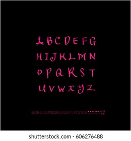 Alphabet Number Handwriting Vector Stock Vector (Royalty Free) 606276881