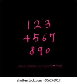 Alphabet Number Handwriting Vector Stock Vector (Royalty Free ...