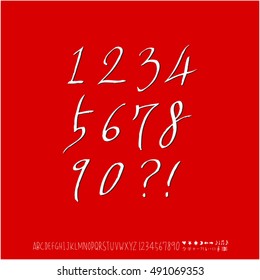 Alphabet Number Handwriting Vector Halloween Version Stock Vector ...