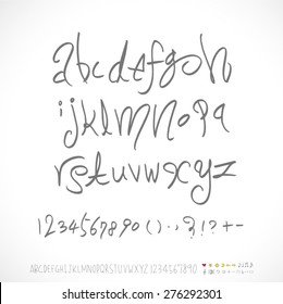 Alphabet Numbers Handwritten Alphabet Vector Stock Vector (Royalty Free ...