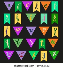 Alphabet On Flags Vector Illustration Stock Vector (Royalty Free ...