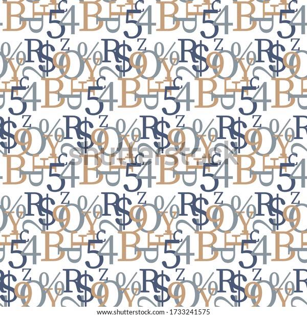 Alphabet On White Background Letters Symbols Stock Vector (Royalty Free ...