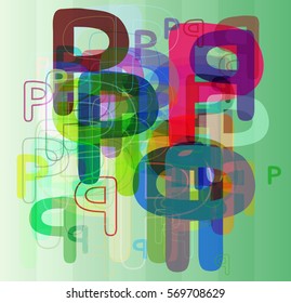Alphabet P Design Idea Stock Vector (Royalty Free) 569708629 | Shutterstock