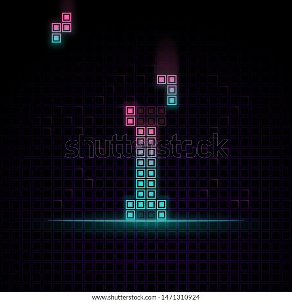 Alphabet Pixel Art 8bit Game Synth Stock Vector (Royalty Free) 1471310924