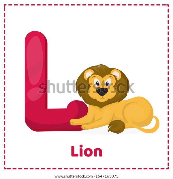 Alphabet Printable Flashcards Vector Letter L Stock Vector (Royalty ...